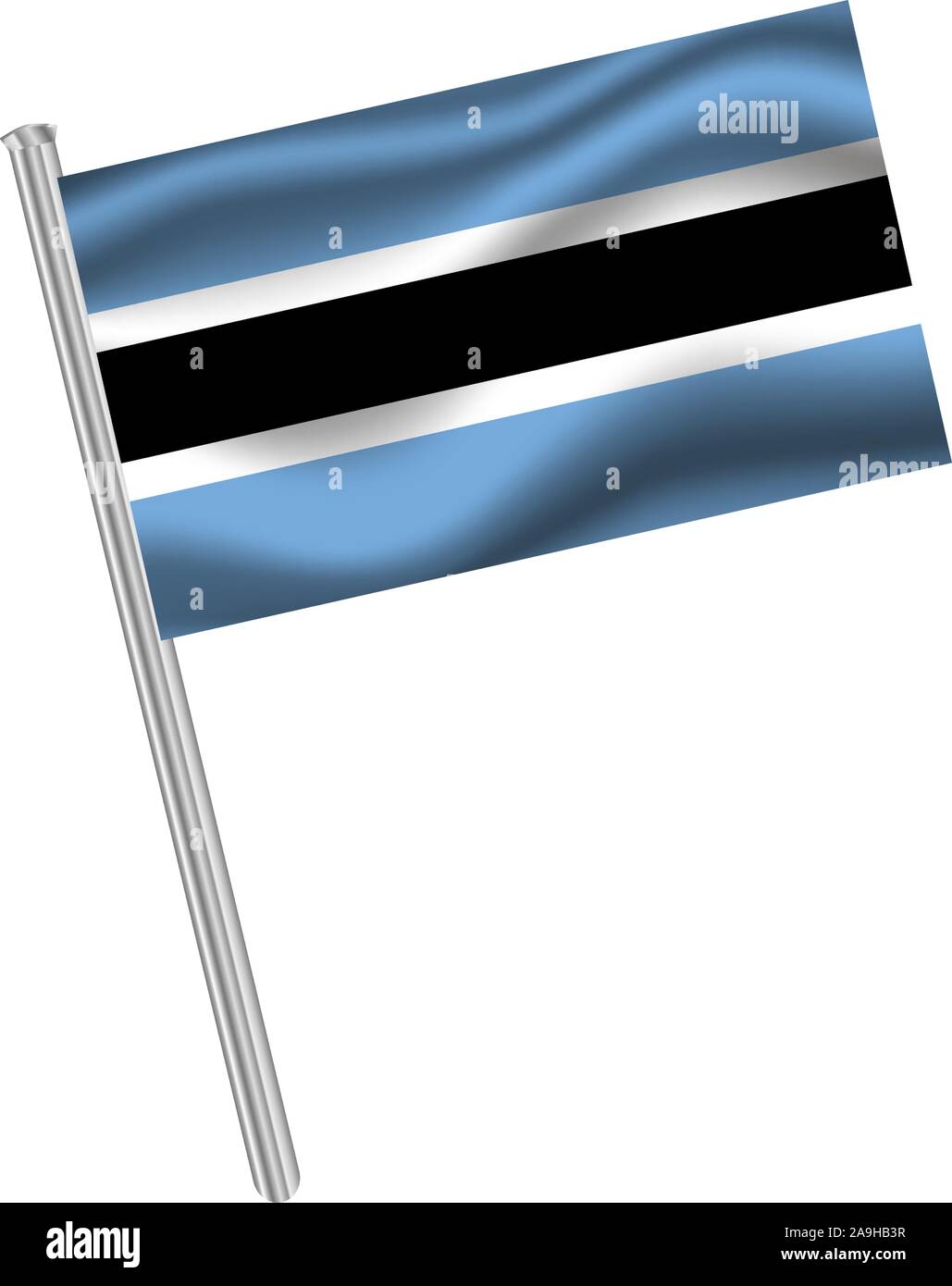 National flag of Republic of Botswana. original colors and proportion ...