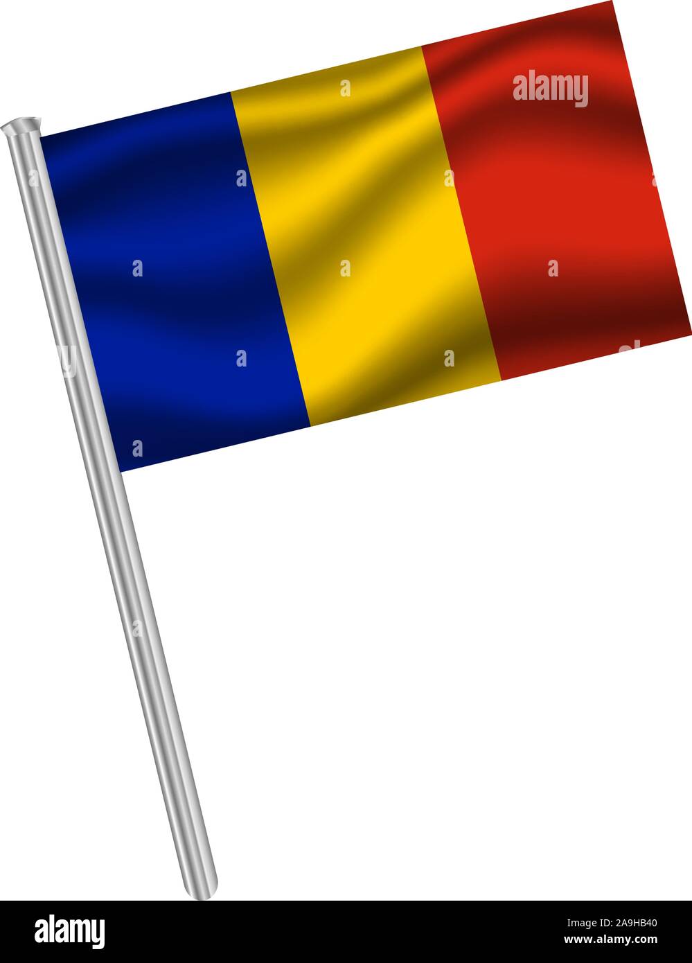 National flag of Republic of Chad. original colors and proportion ...