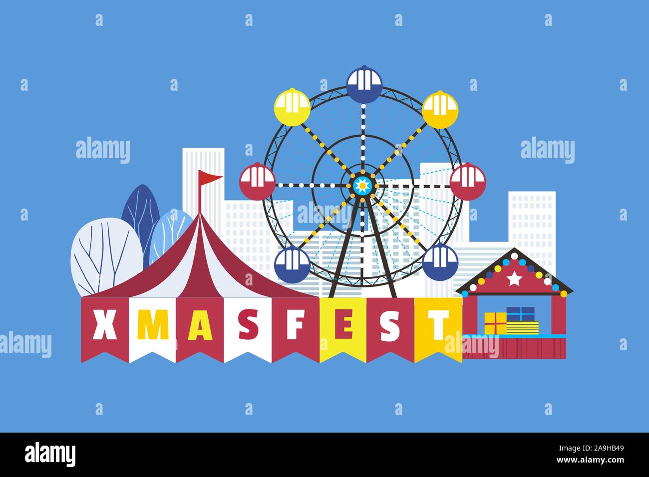 Christmas fair poster xmas Stock Vector Images - Alamy