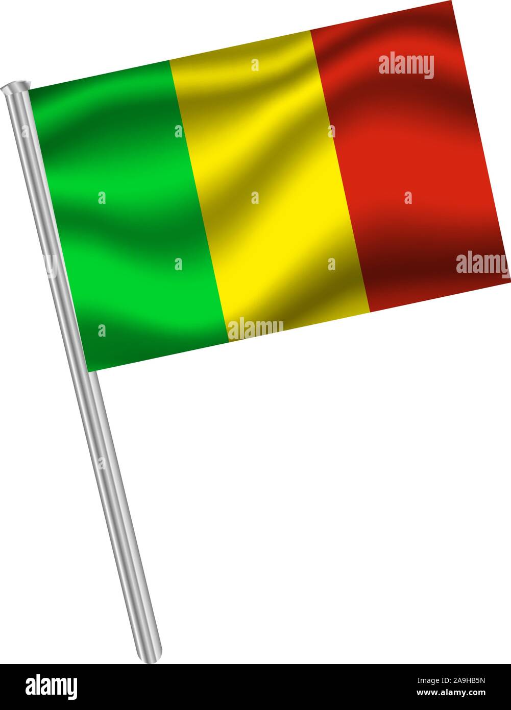 National flag of Republic of Mali. original colors and proportion ...
