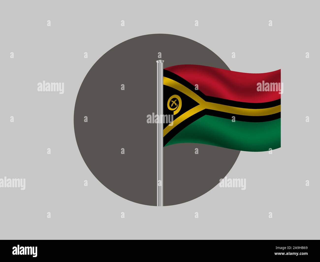 Beautiful national flag of Republic of Vanuatu, original colors and ...