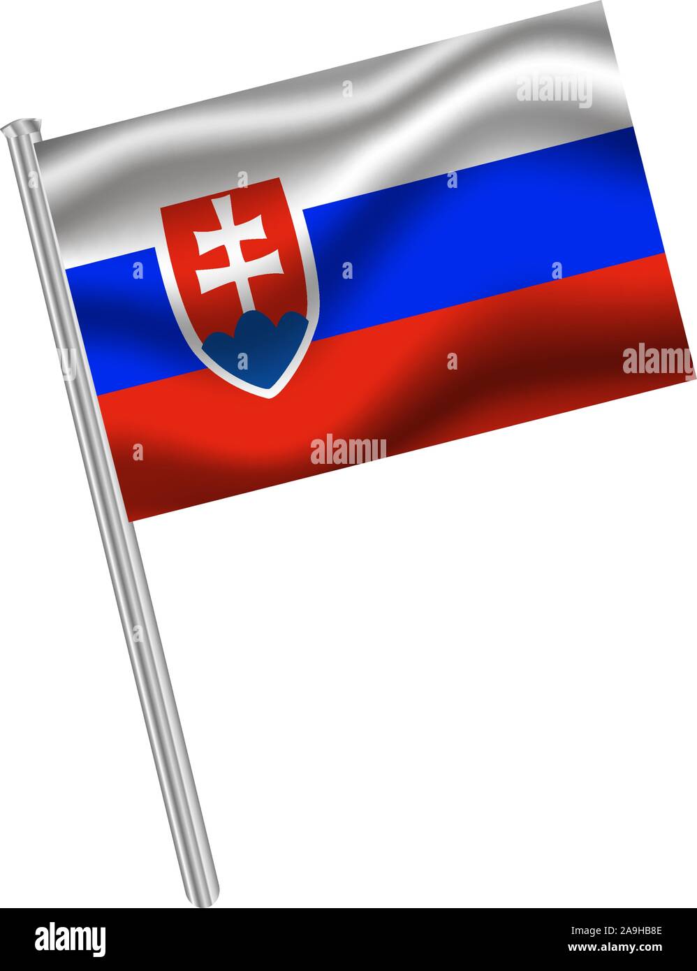 Beautiful national flag of Slovak Republic, know as Slovakia. original ...