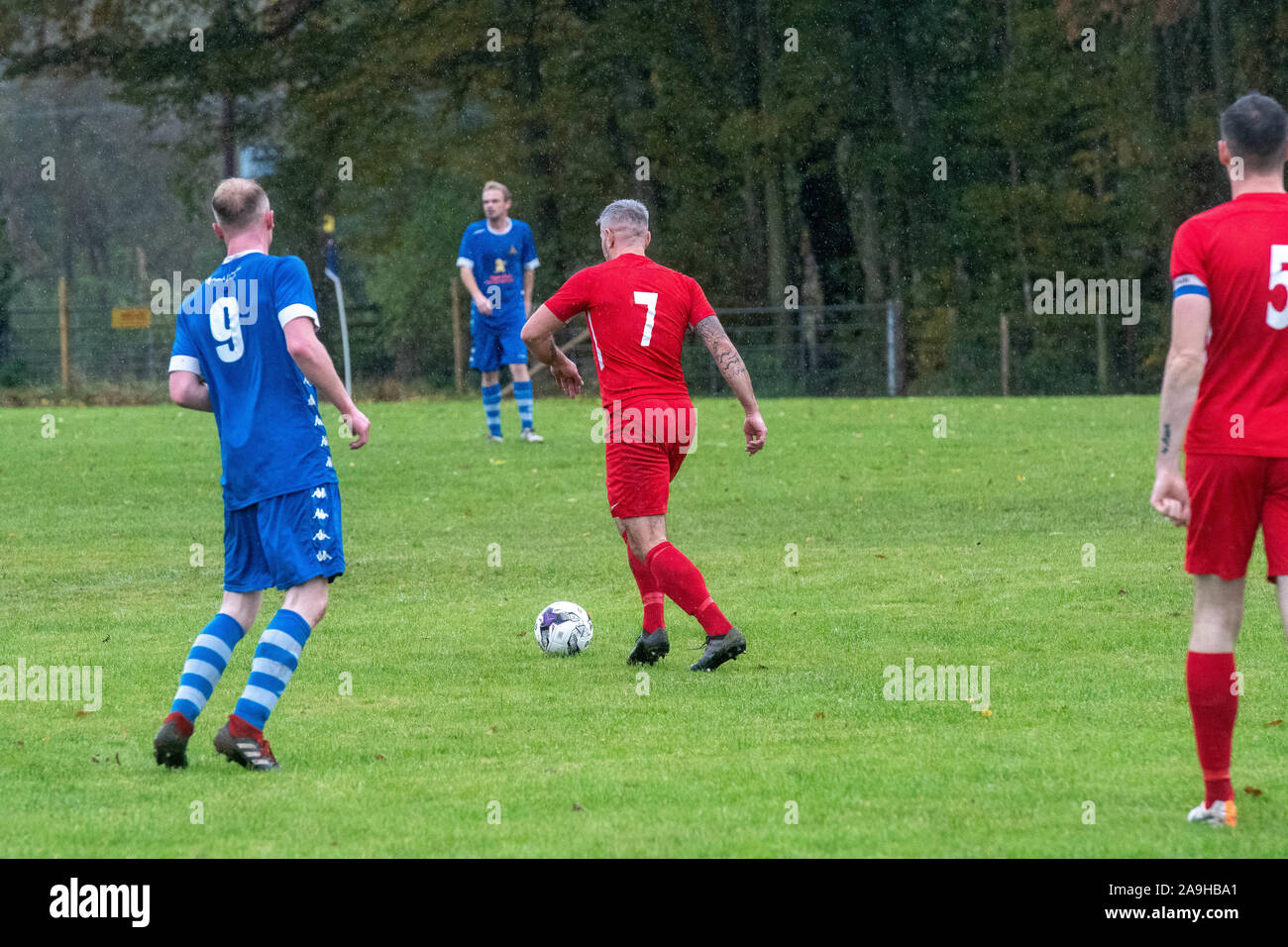 Brecon, Wales 2 November 2019. Football: Brecon Northcote vs Brecon ...