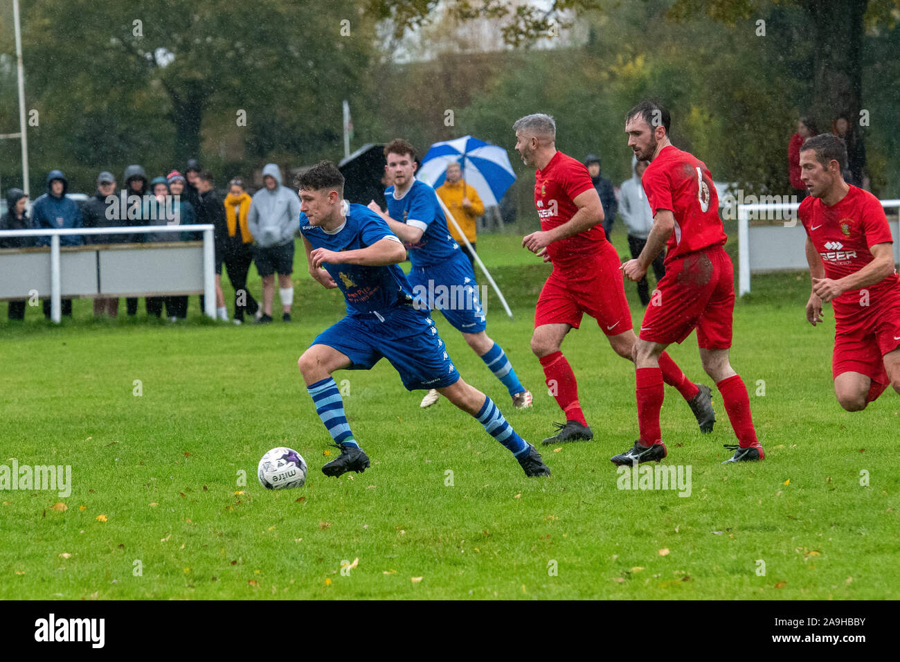 Brecon, Wales 2 November 2019. Football: Brecon Northcote vs Brecon ...