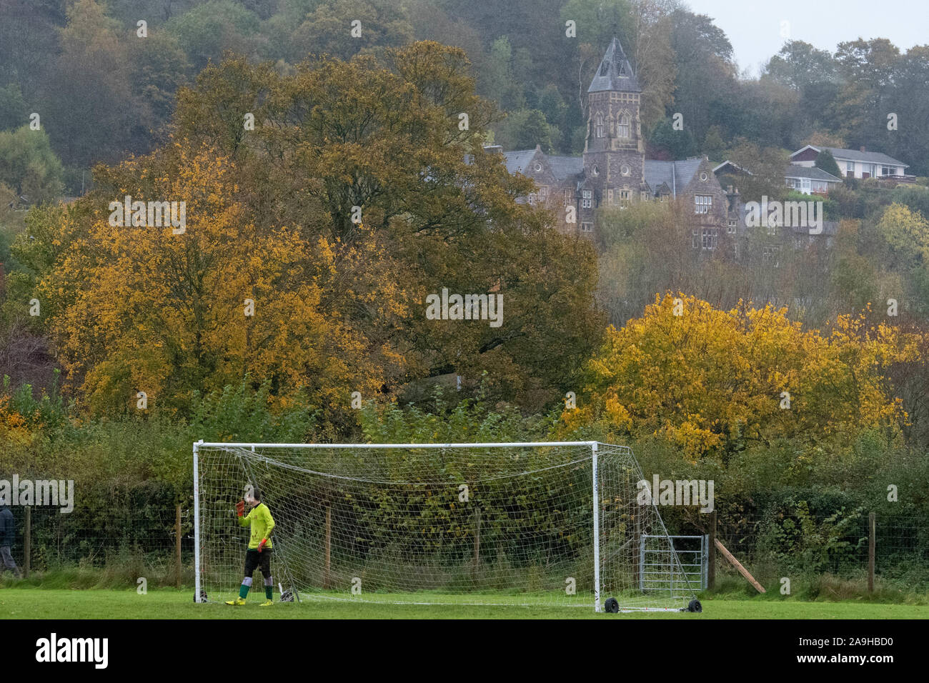 Brecon, Wales 2 November 2019. Football: Brecon Northcote vs Brecon ...