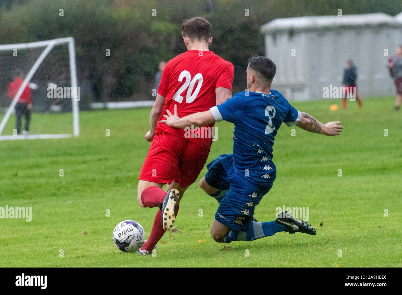 Brecon, Wales 2 November 2019. Football: Brecon Northcote vs Brecon ...