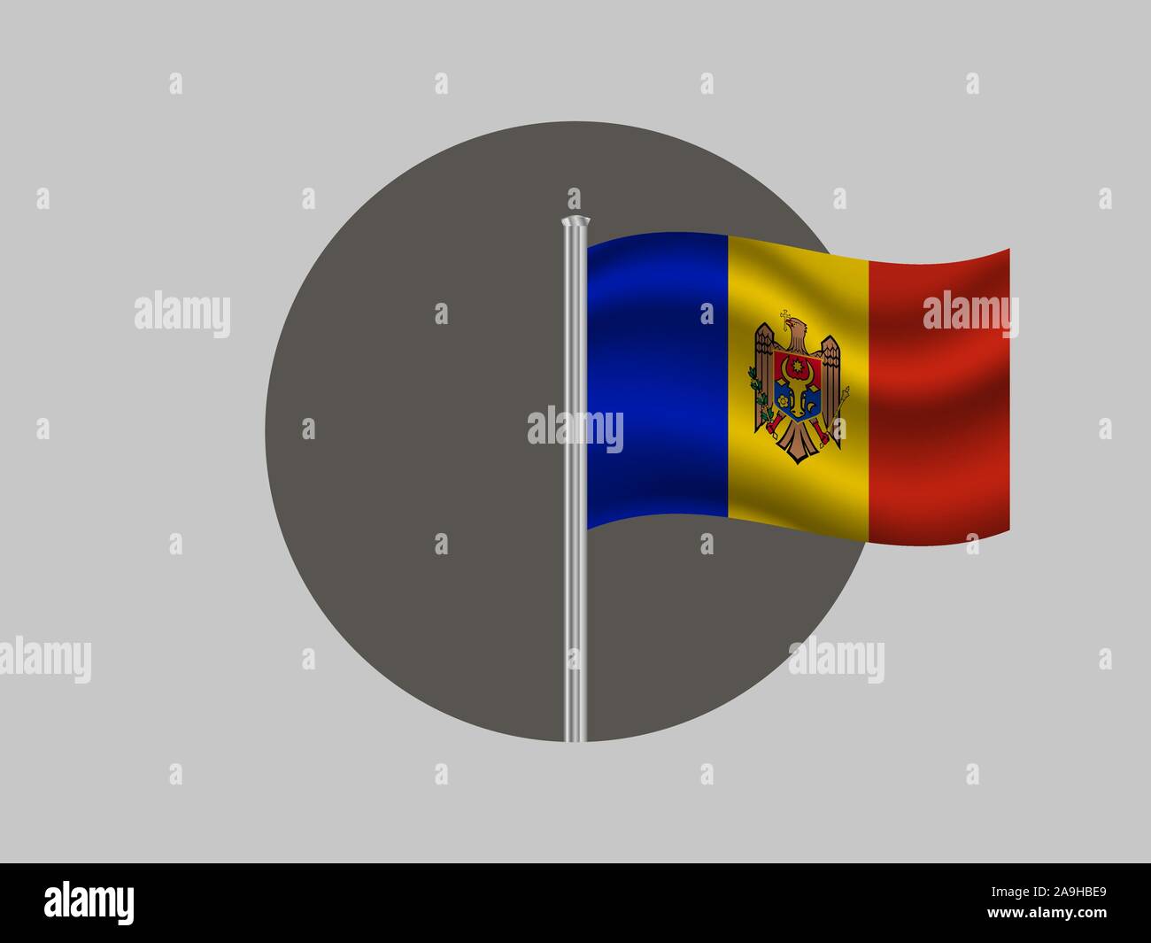 National flag of Republic of Moldova. original colors and proportion ...
