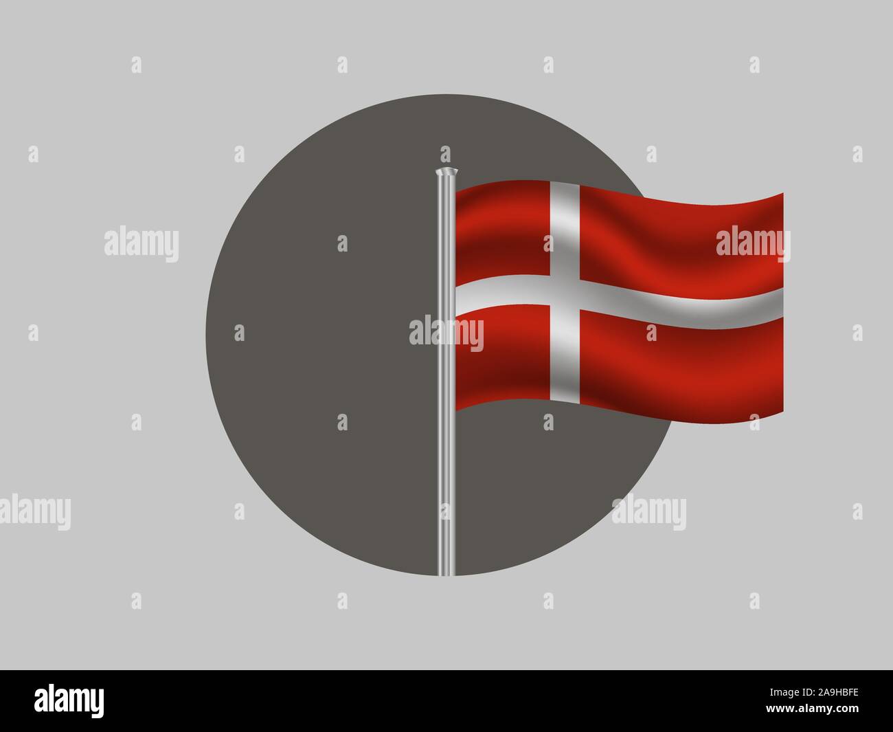 National flag of Kingdom of Denmark . original colors and proportion ...