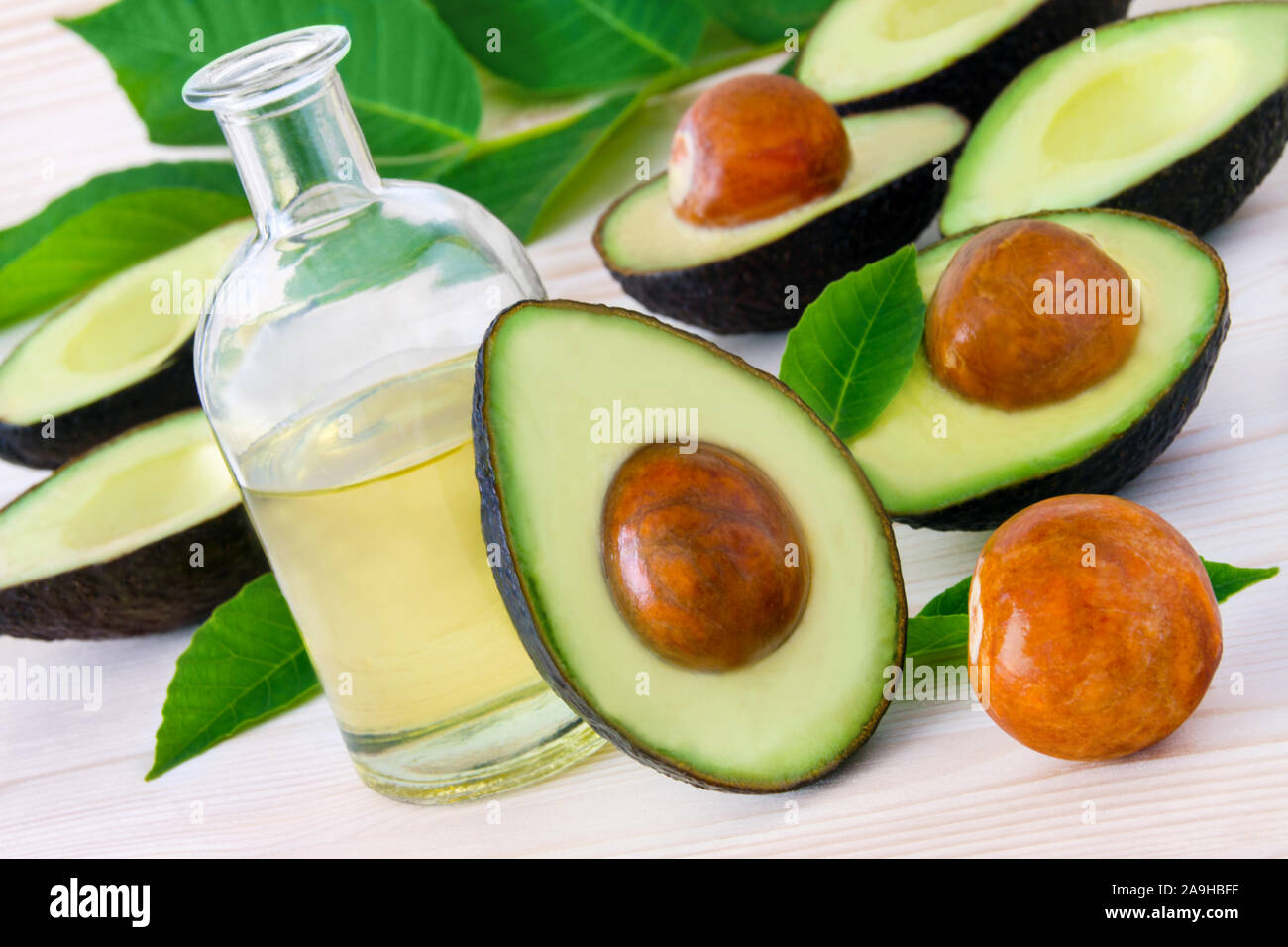 Avocado - Oil and fruits Stock Photo - Alamy