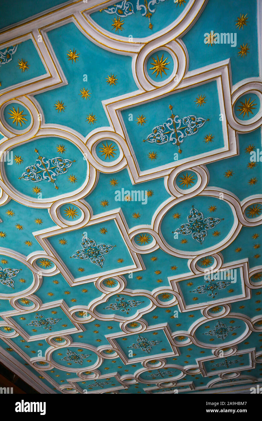 The ornate ceiling inside the Star Chamber at The Little Castle at ...