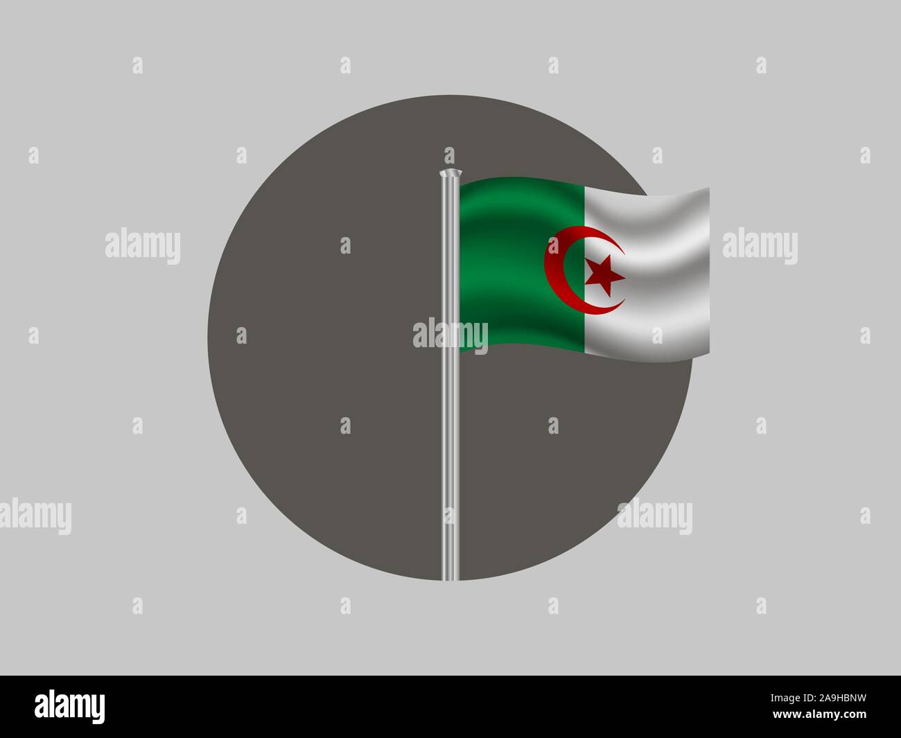 National flag of Peoples Democratic Republic of Algeria. original ...