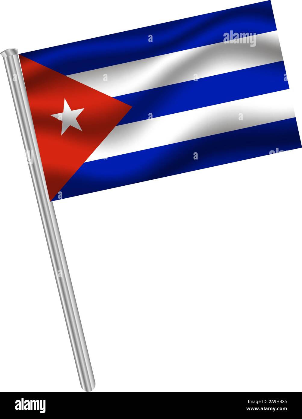 National flag of Republic of Cuba . original colors and proportion ...