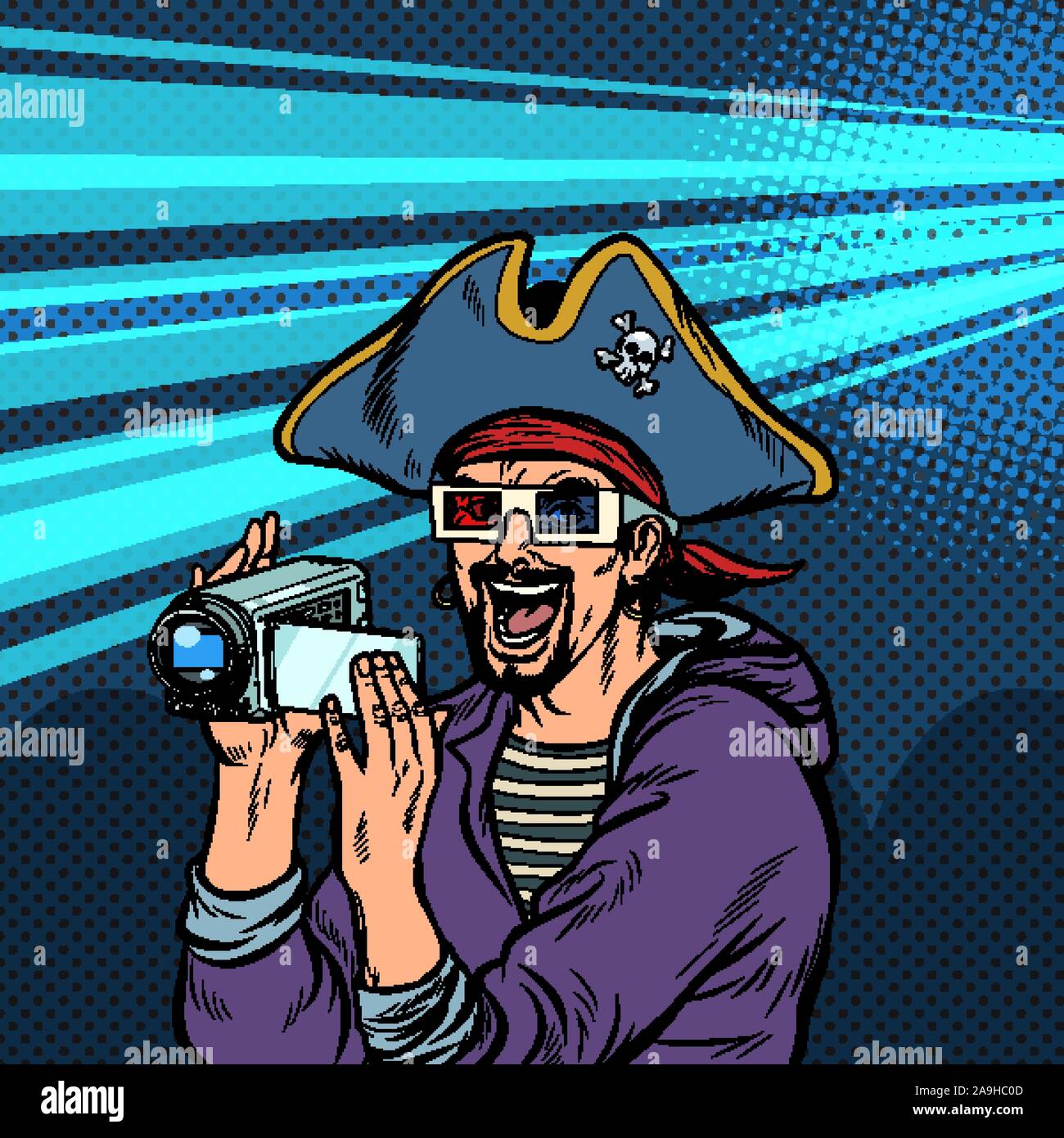 Cartoon man movie camera hi-res stock photography and images - Alamy