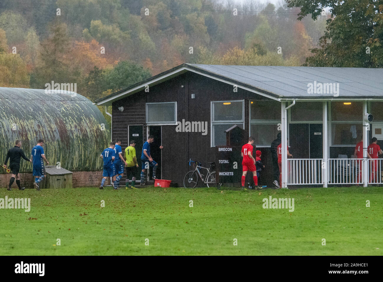 Brecon, Wales 2 November 2019. Football: Brecon Northcote vs Brecon ...