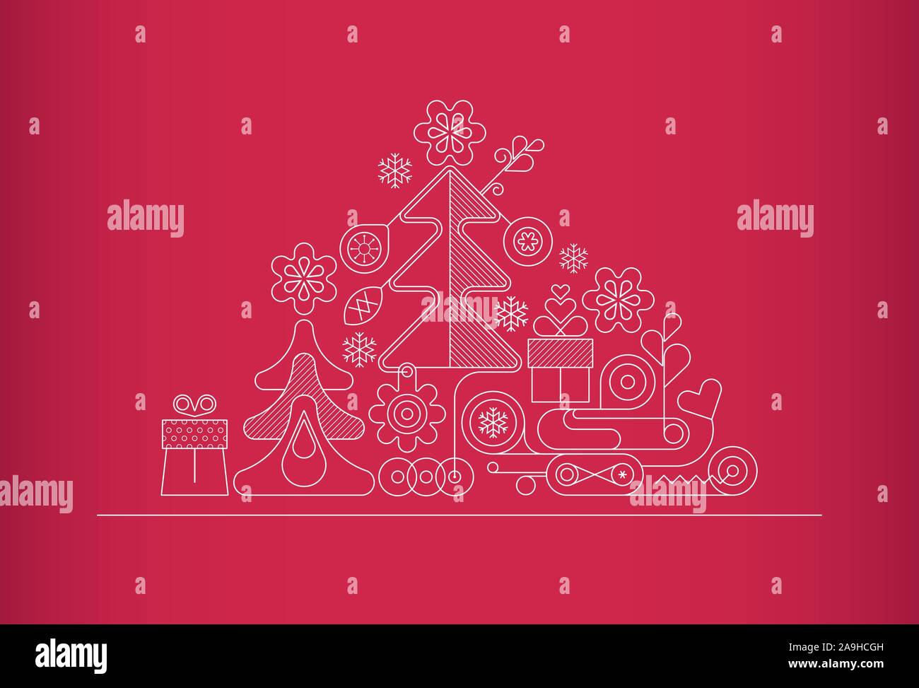 Christmas flower vector vectors hi-res stock photography and images - Alamy