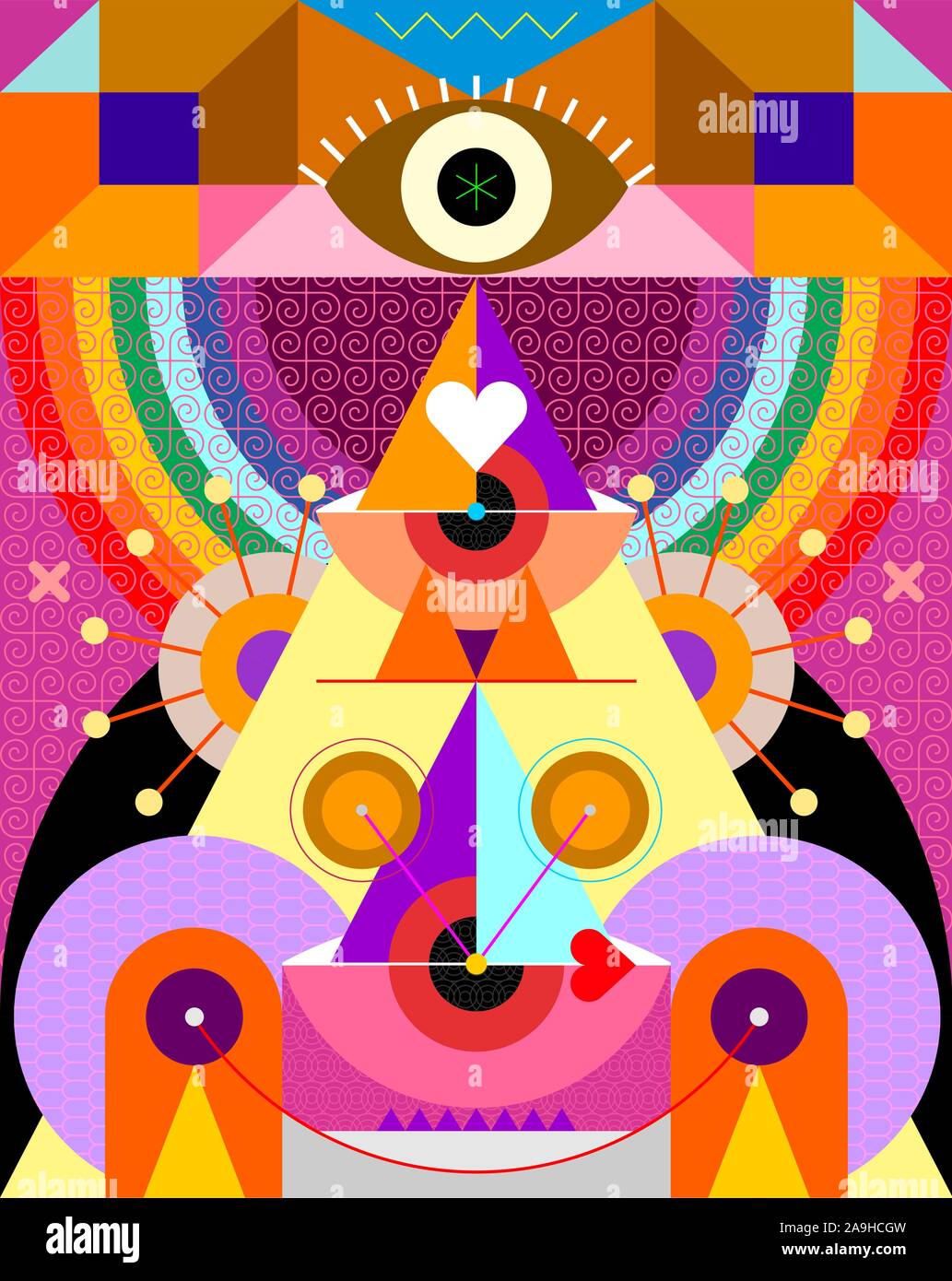 Round pyramid Stock Vector Images - Alamy