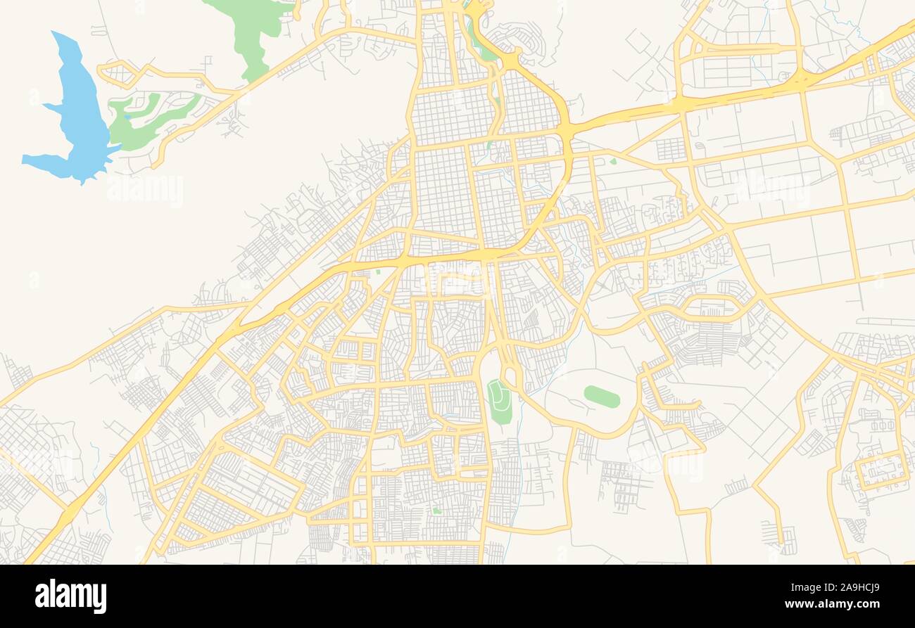 Printable street map of Valencia, Venezuela. Map template for business ...