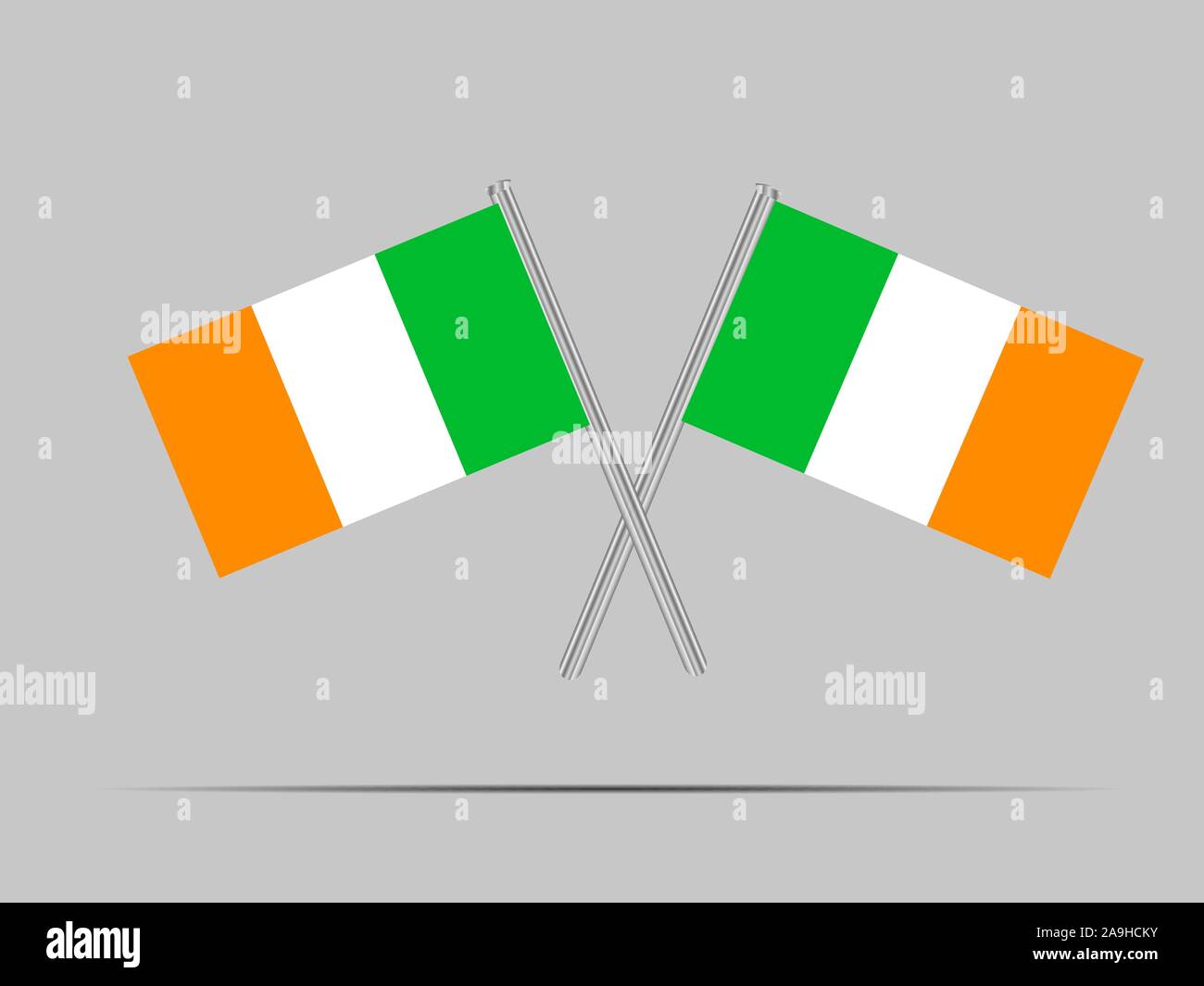 National flag of Ireland . original colors and proportion. Simply ...