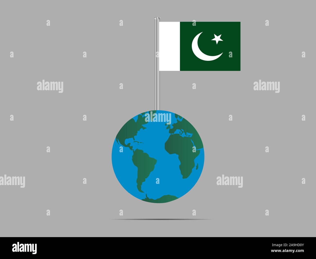 Beautiful national flag of Islamic republic of Pakistan. original ...