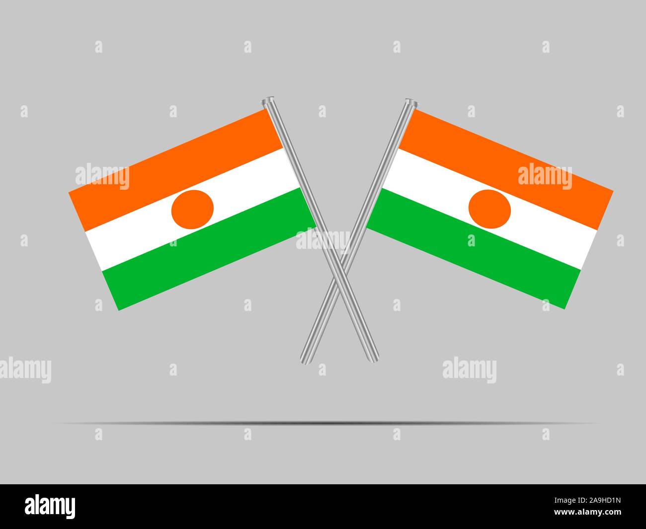 National flag of Republic of the Niger. original colors and proportion ...