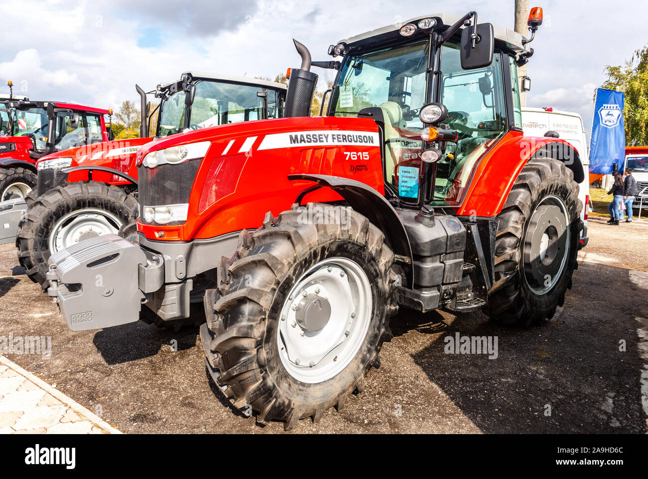 Samara, Russia - September 15, 2019: Modern agricultural wheeled ...