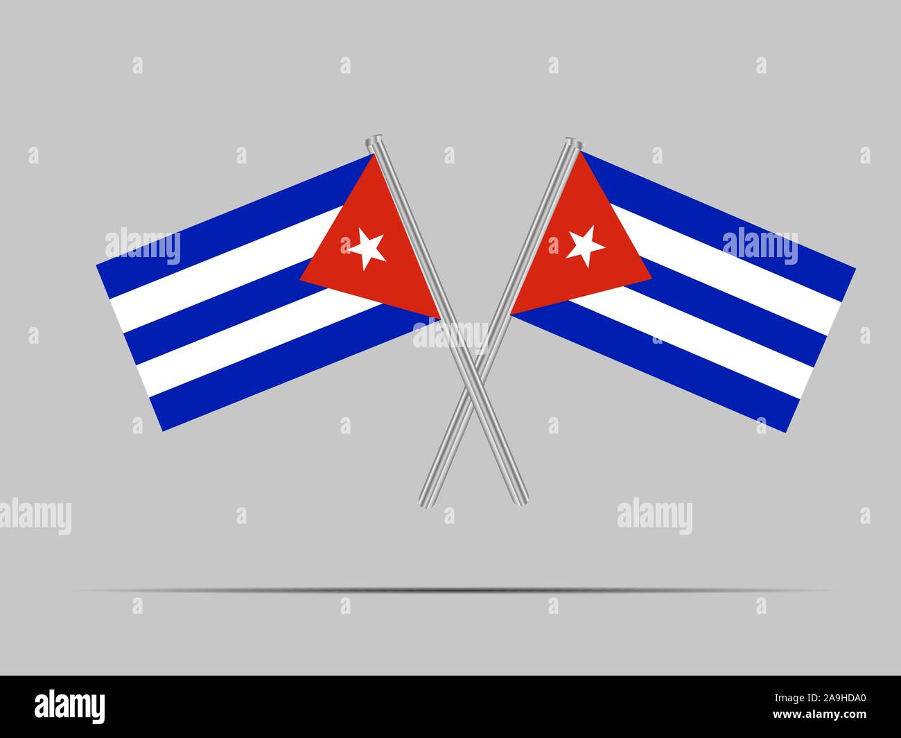 National flag of Republic of Cuba . original colors and proportion ...