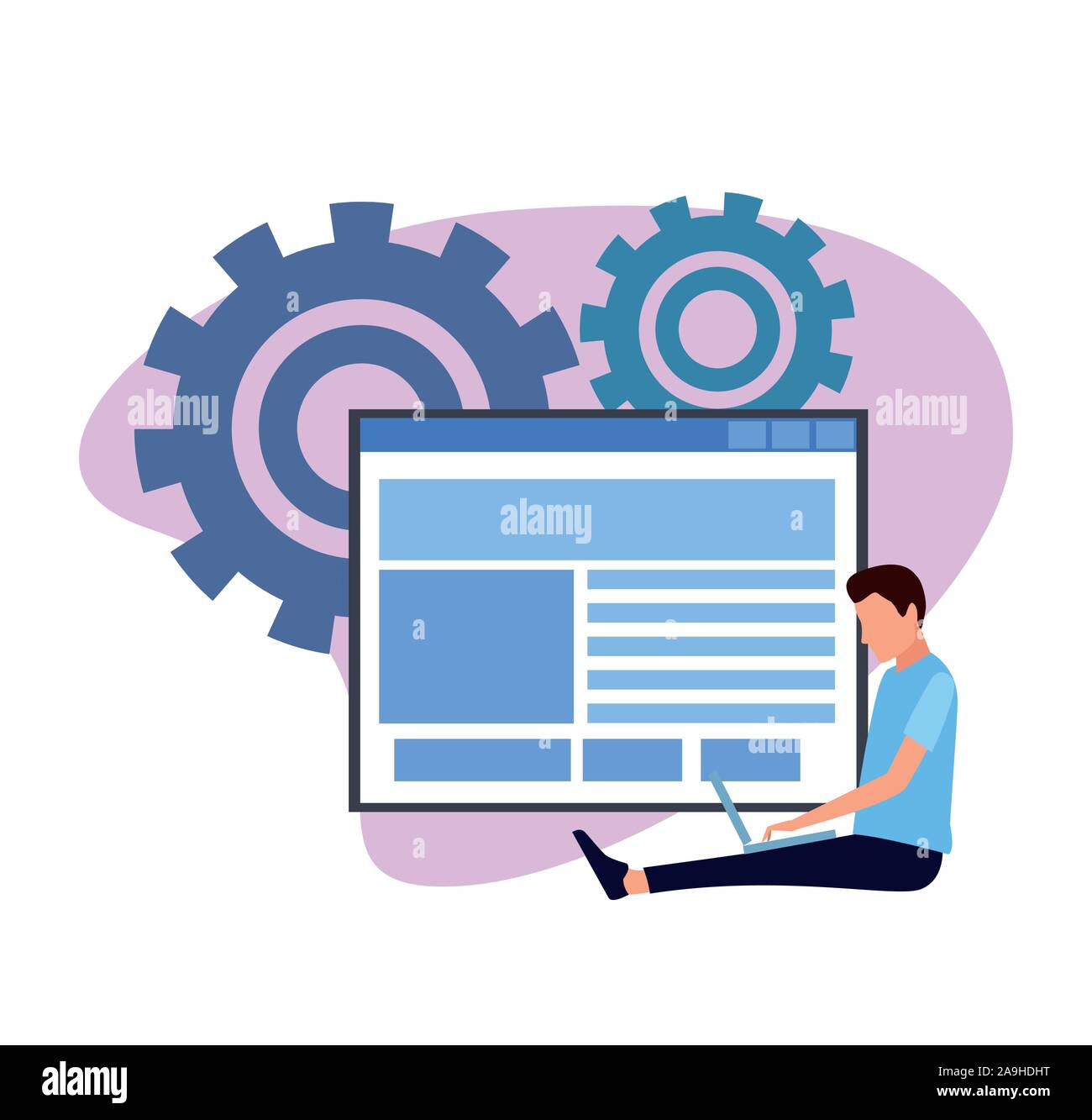 Document computer avatar man hi-res stock photography and images - Alamy
