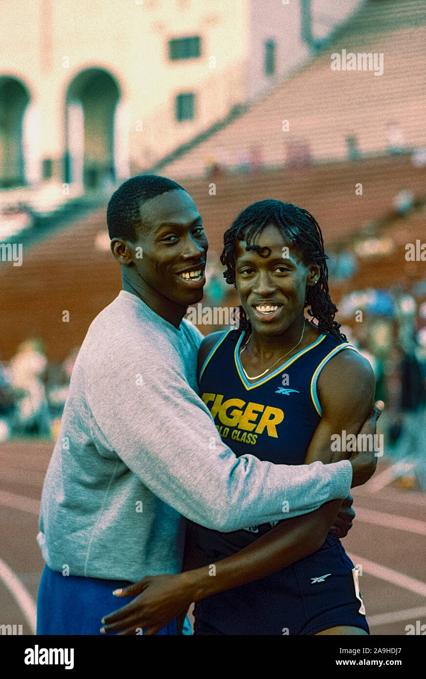 Al Joyner and Jackie Joyner Kersee at the 1984 US Olympic Track and ...