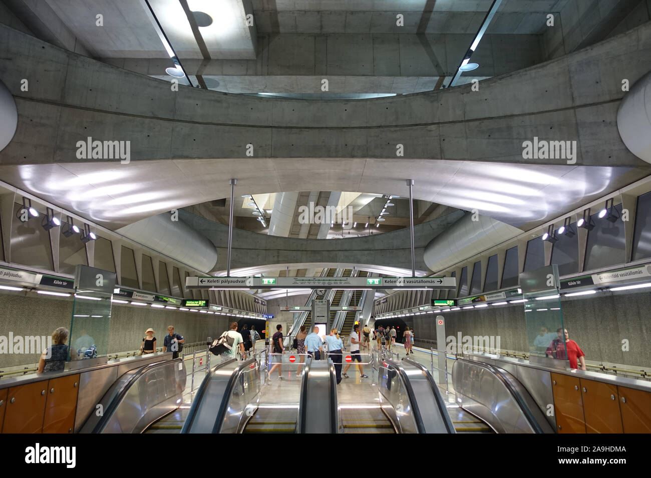 Budapest, Metro M4, Kalvin ter Stock Photo - Alamy