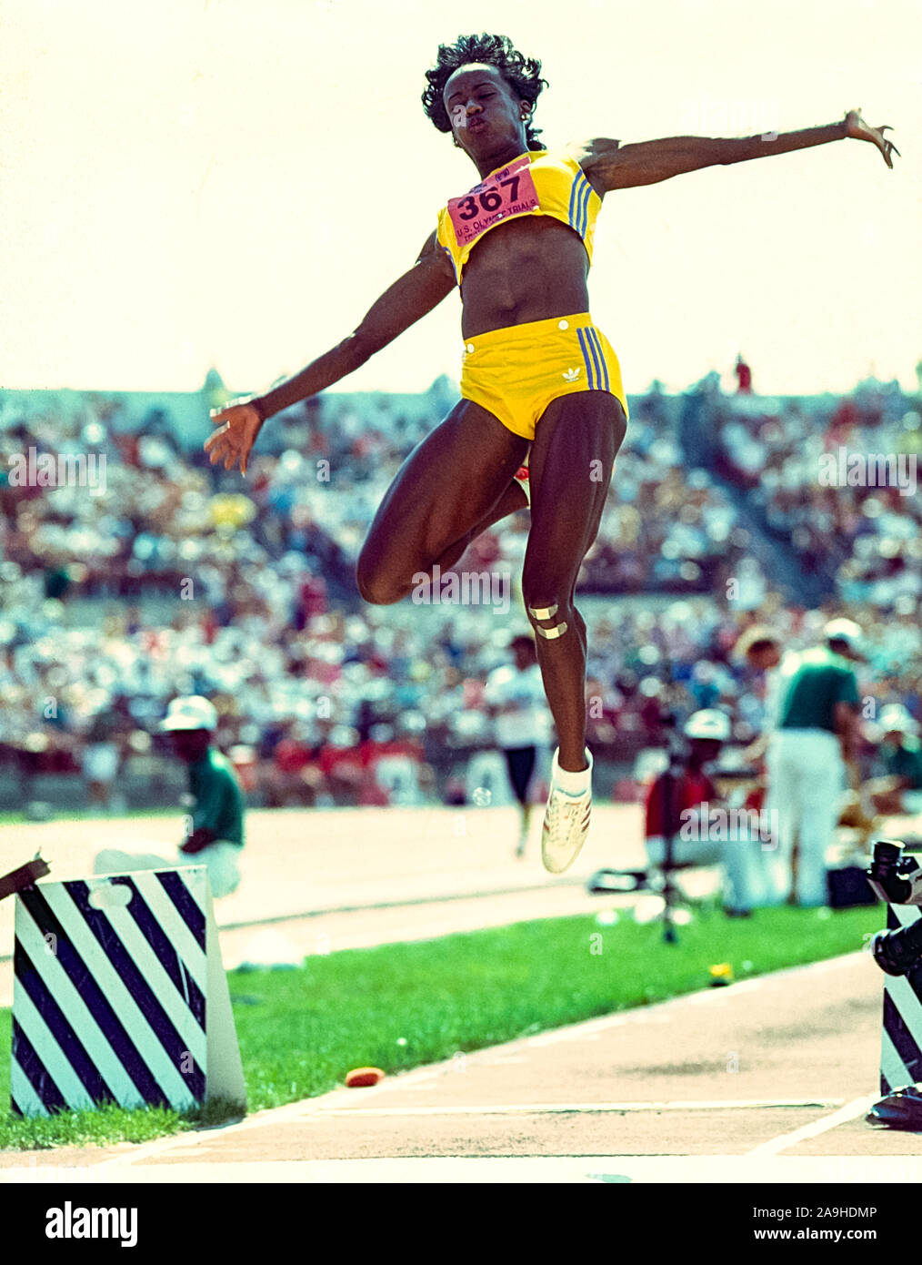 Jackie Joyner Kersee competing at the 1988 US Olympic Track and Field ...