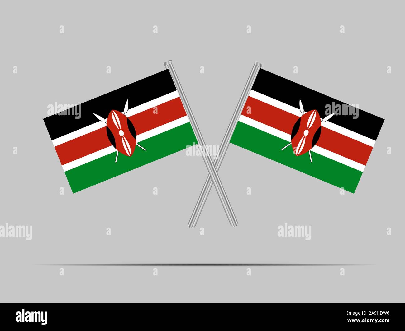 National flag of Republic of Kenya. original colors and proportion ...