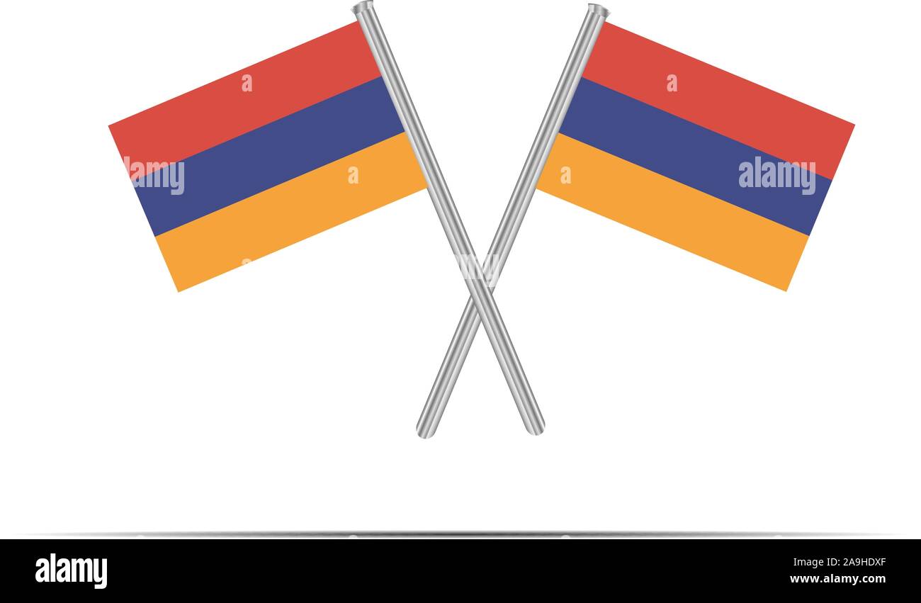 National flag of Republic of Armenia. original colors and proportion ...