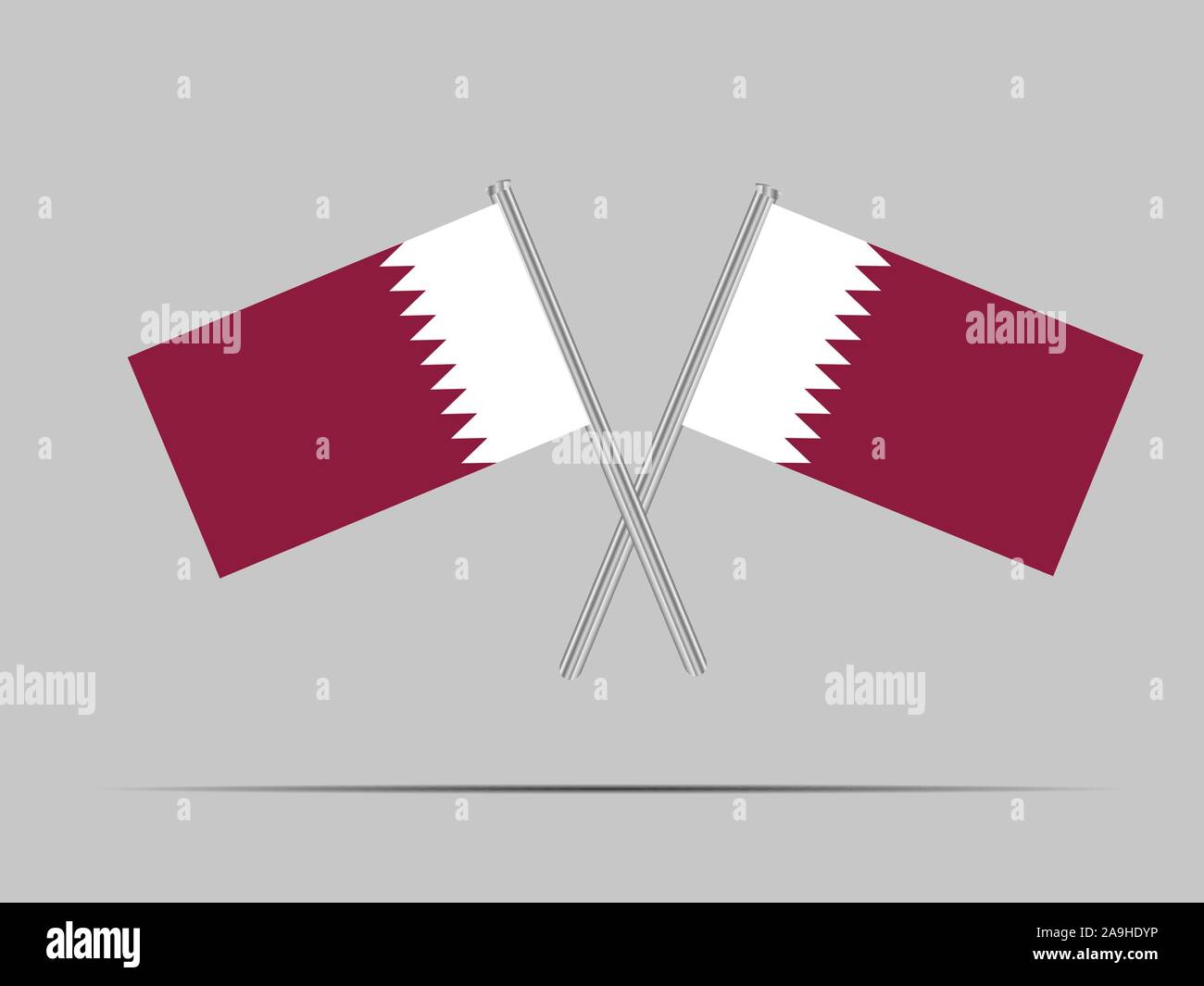 Beautiful national flag of State of Qatar . original colors and ...