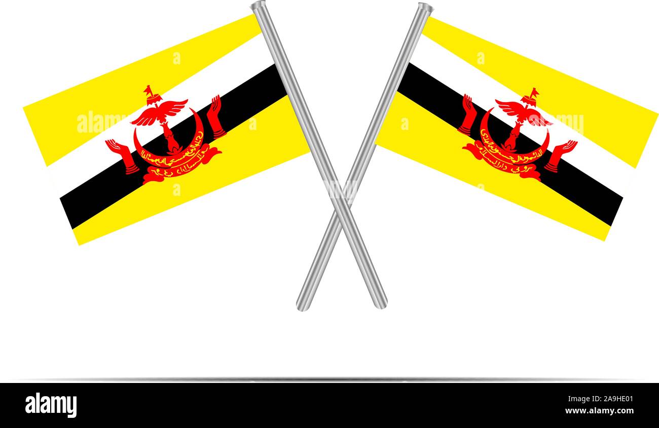 National flag of Nation of Brunei, the Abode of Peace . original colors ...