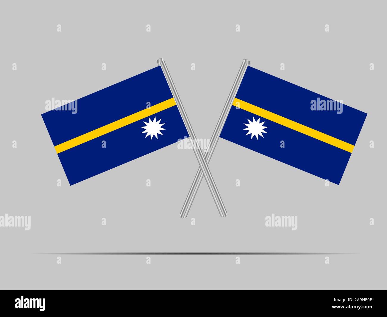 National flag of Republic of Nauru. original colors and proportion ...