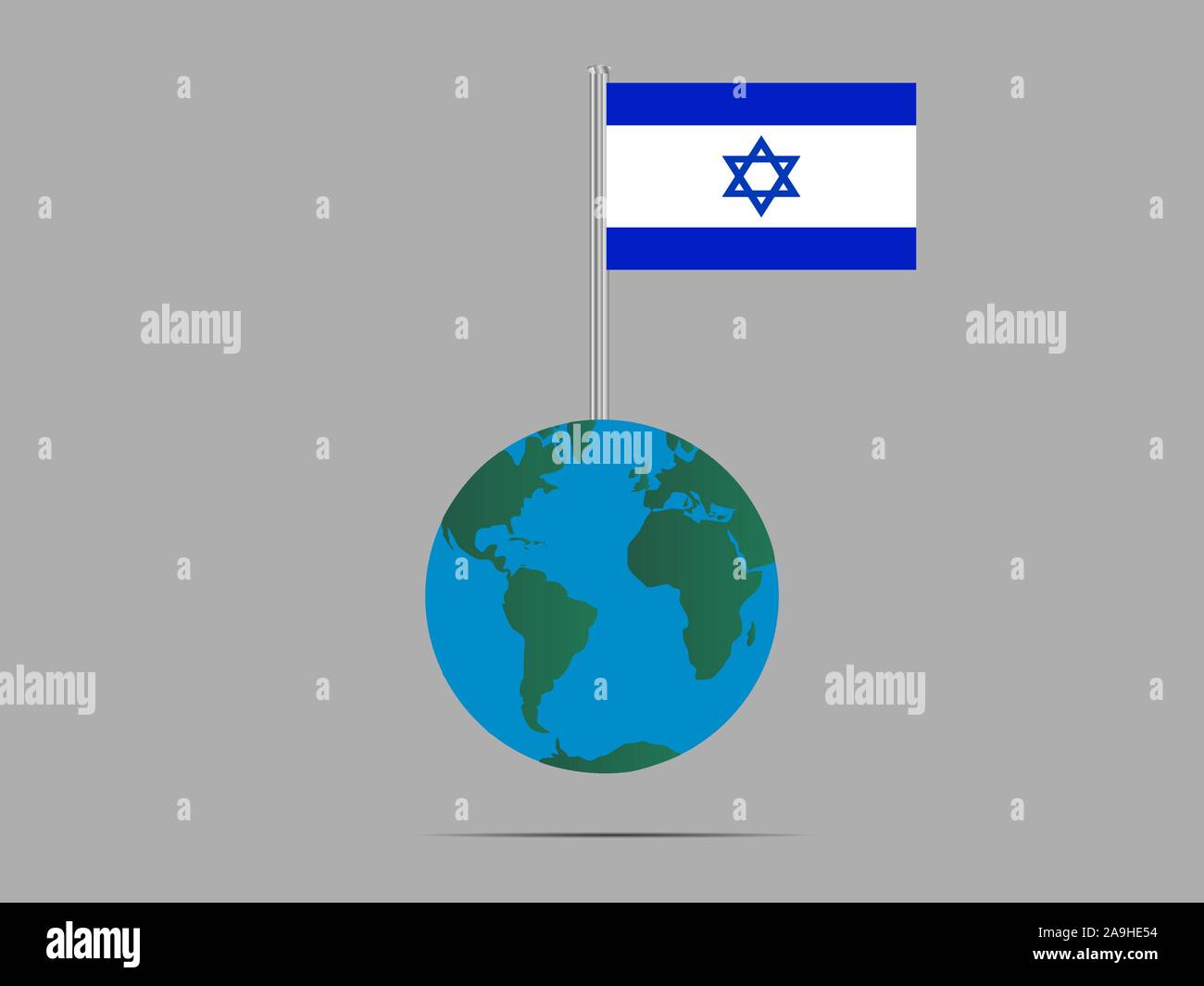 National flag of Israel . original colors and proportion. Simply vector ...