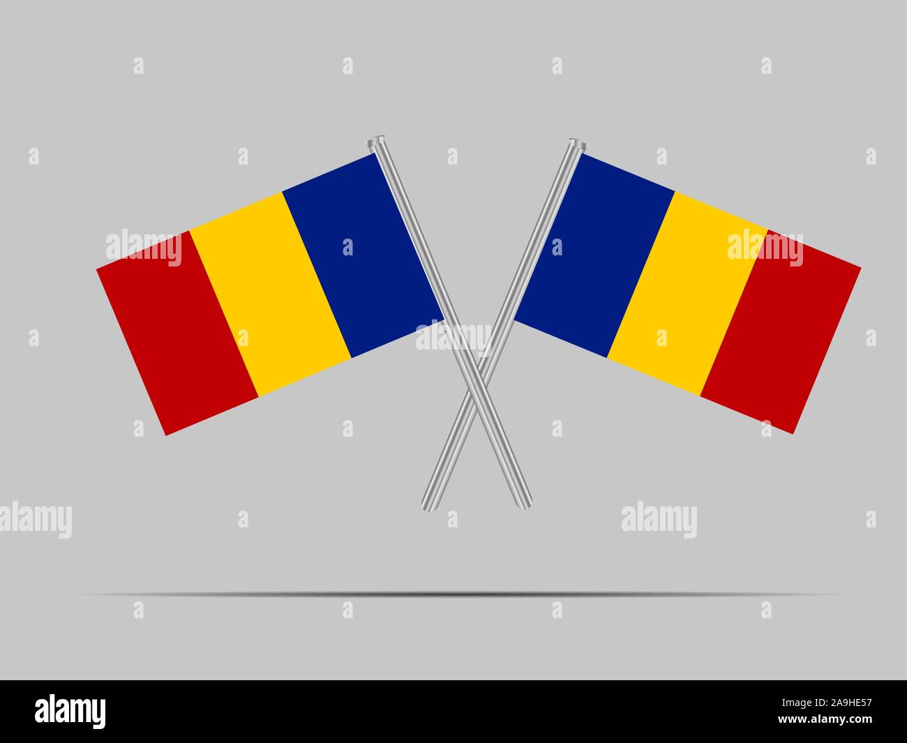 Beautiful national flag of Romania . original colors and proportion ...