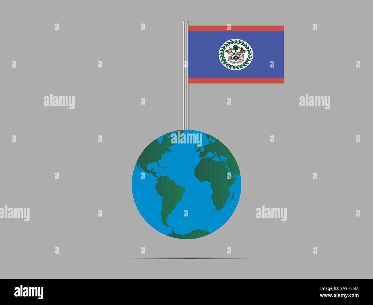 National flag of Belize . original colors and proportion. Simply vector ...