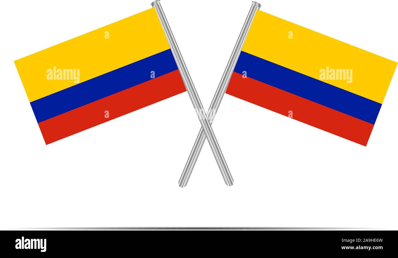 National flag of Republic of Colombia. original colors and proportion ...