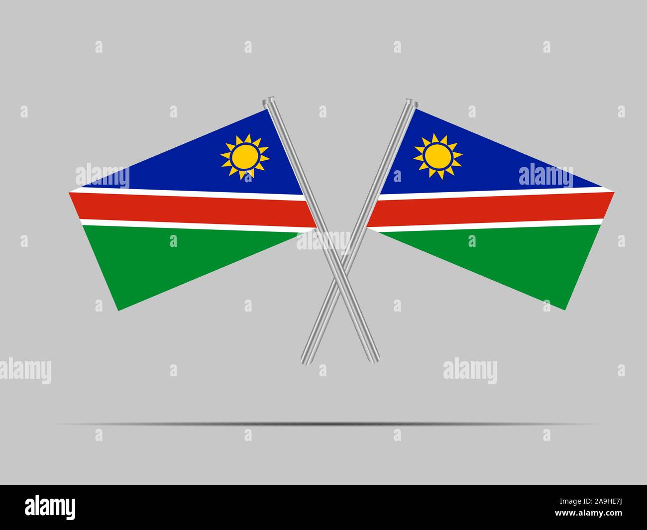 National flag of Republic of Namibia. original colors and proportion ...