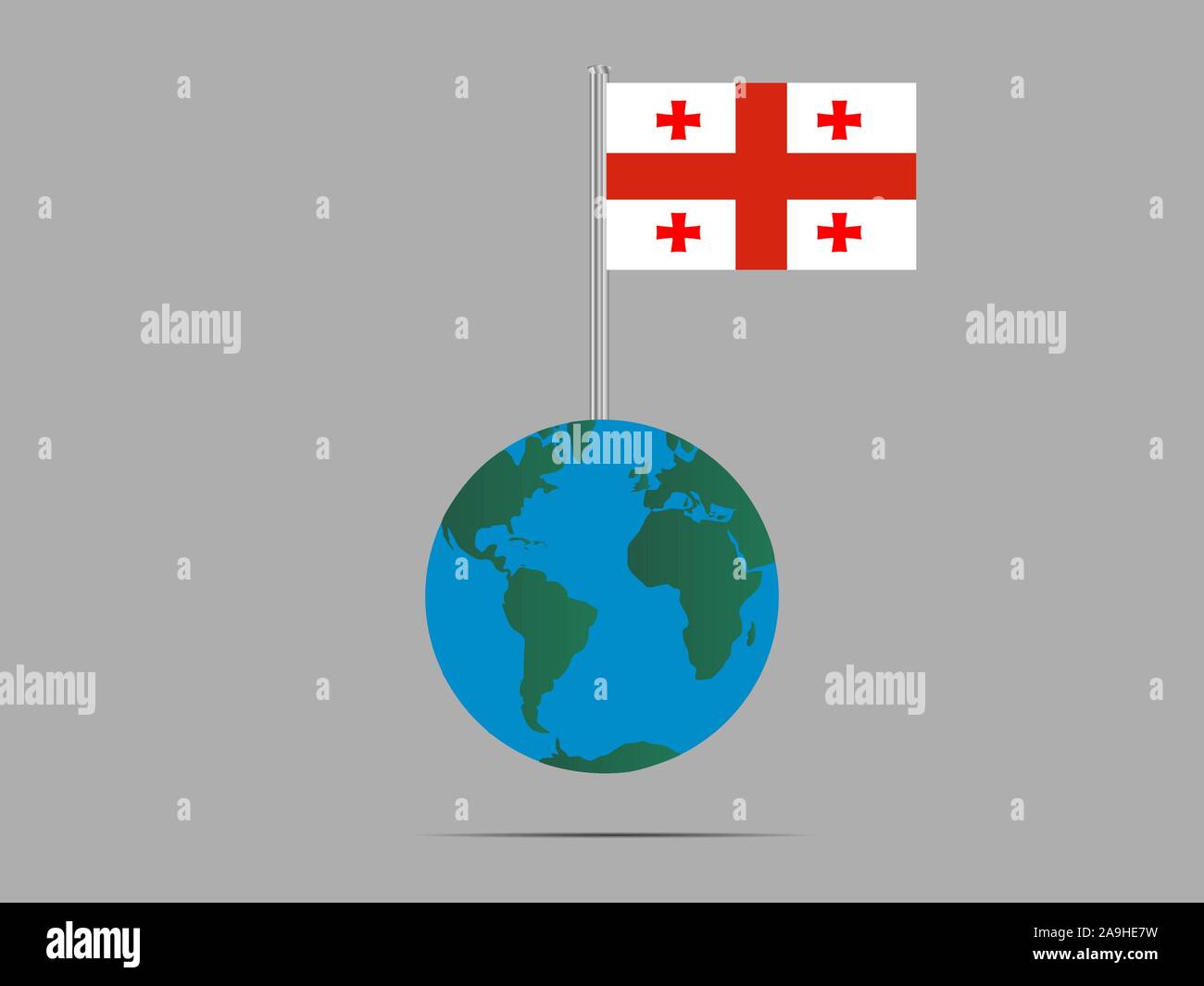 National flag of Georgia. original colors and proportion. Simply vector ...