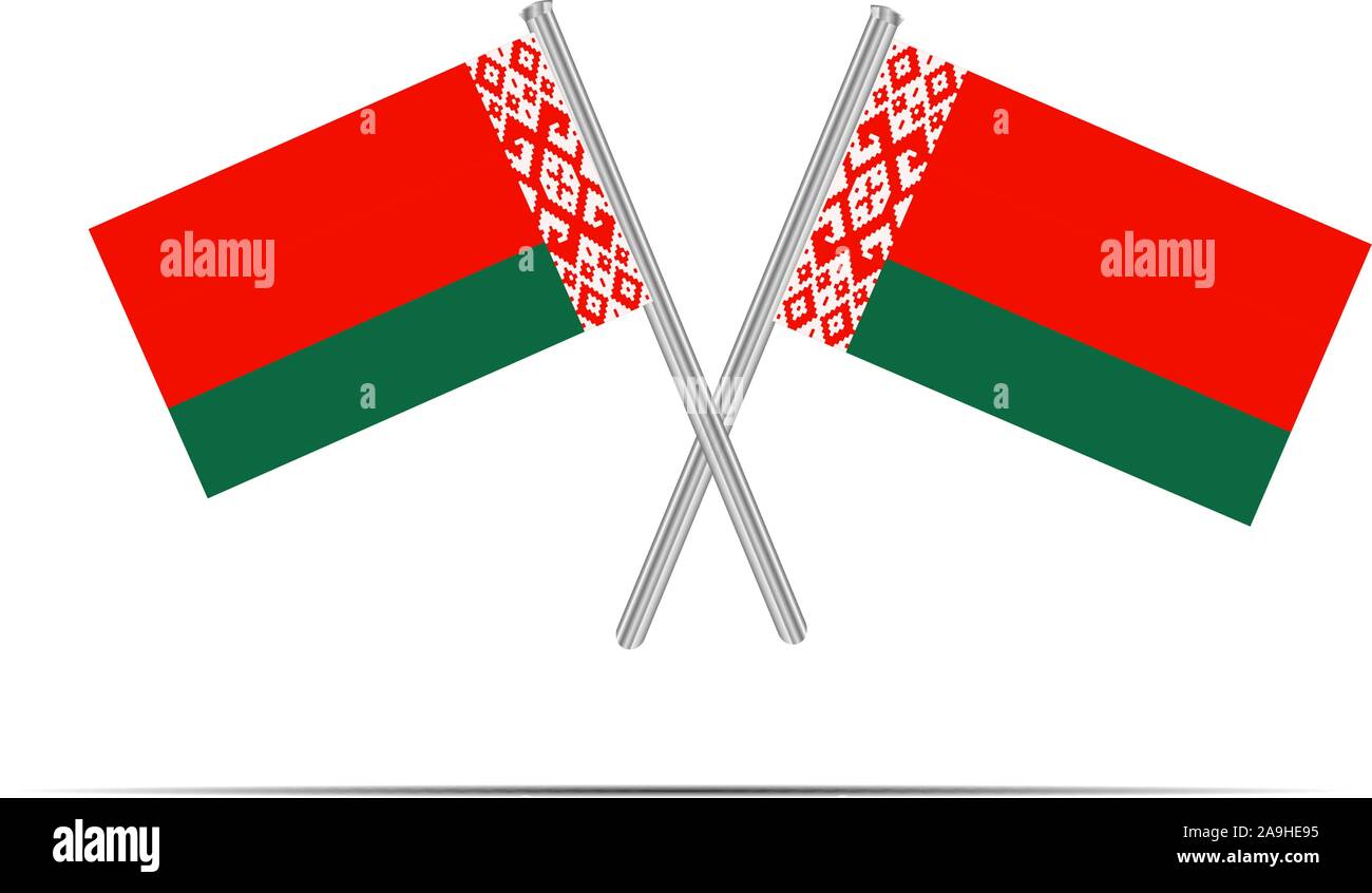 National flag of Republic of Belarus. original colors and proportion ...