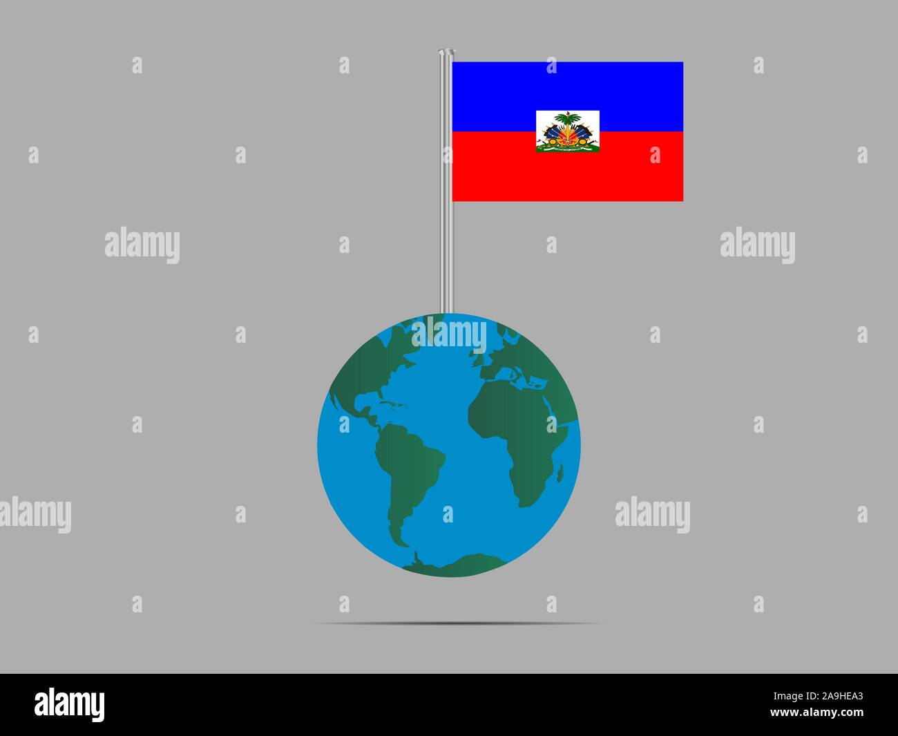 National flag of Republic of Haiti. original colors and proportion ...