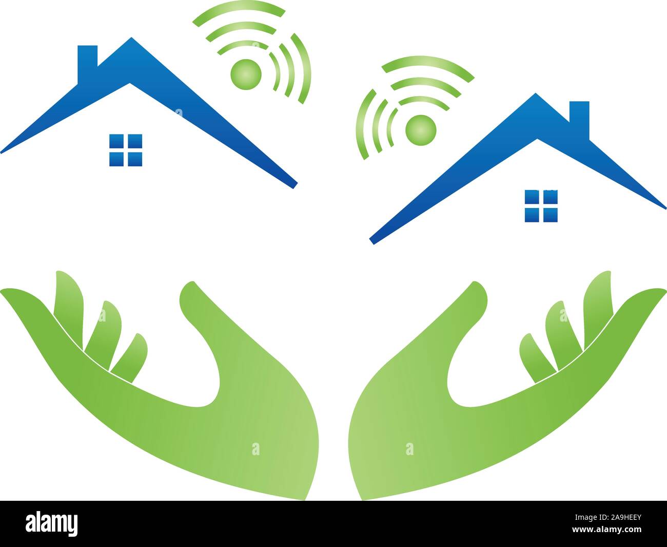 House, communication, internet, network, logo Stock Vector Image & Art ...