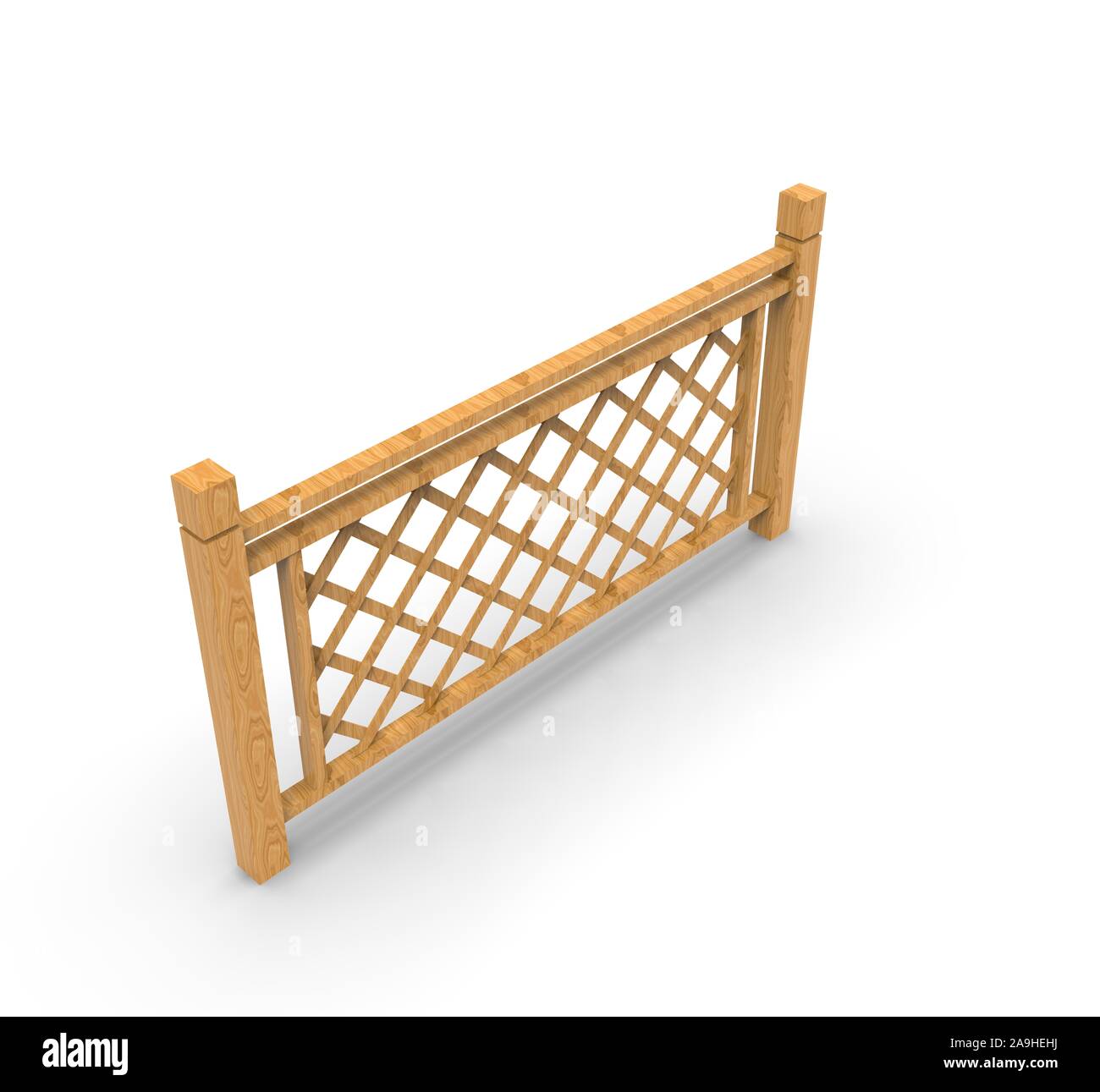 Fence isolated on White 3D Rendering Stock Photo - Alamy