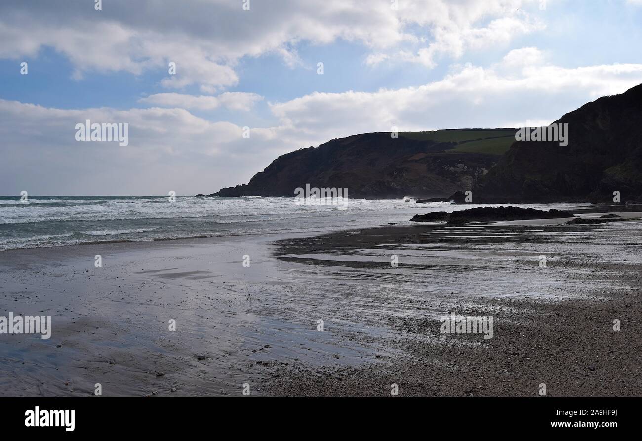 Pentewan Beach 230218 Stock Photo - Alamy