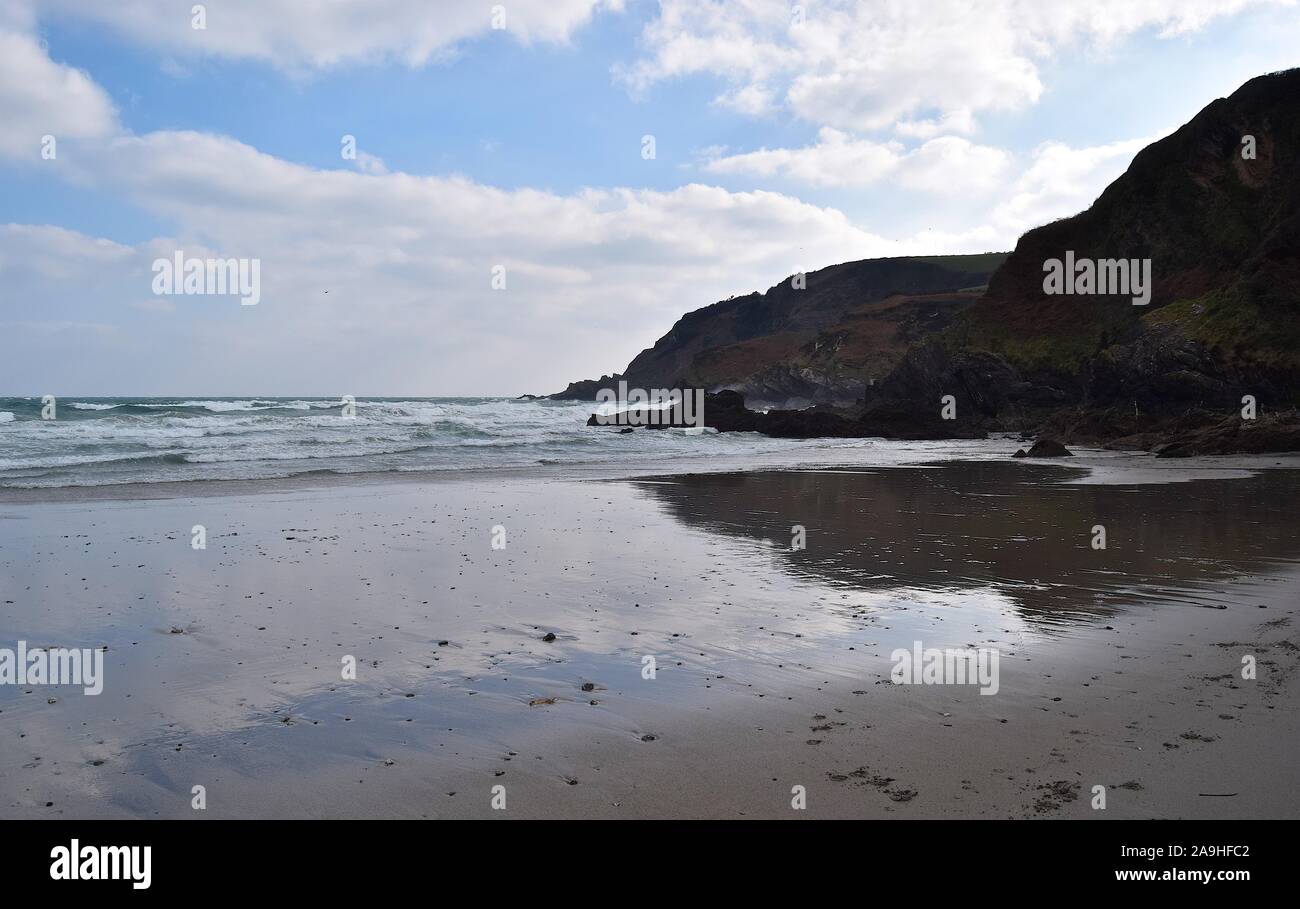 Pentewan Beach 230218 Stock Photo - Alamy