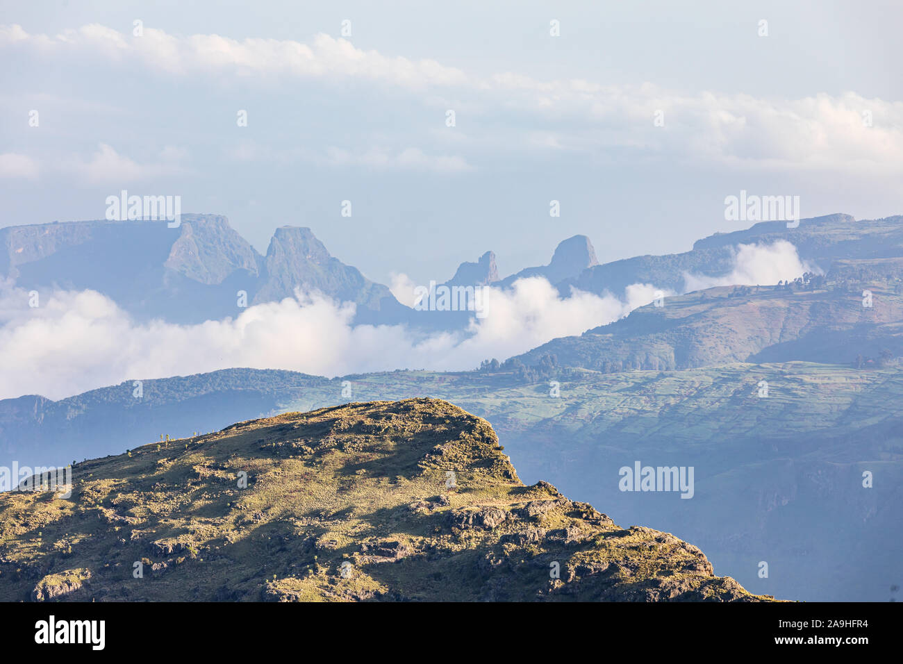 View of the highlands in the north of ethiopia hi-res stock photography ...