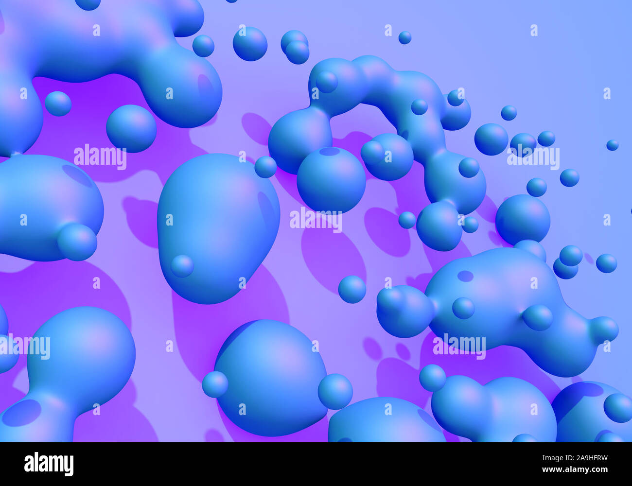 Abstract background with blue and purple liquid drops Stock Photo - Alamy