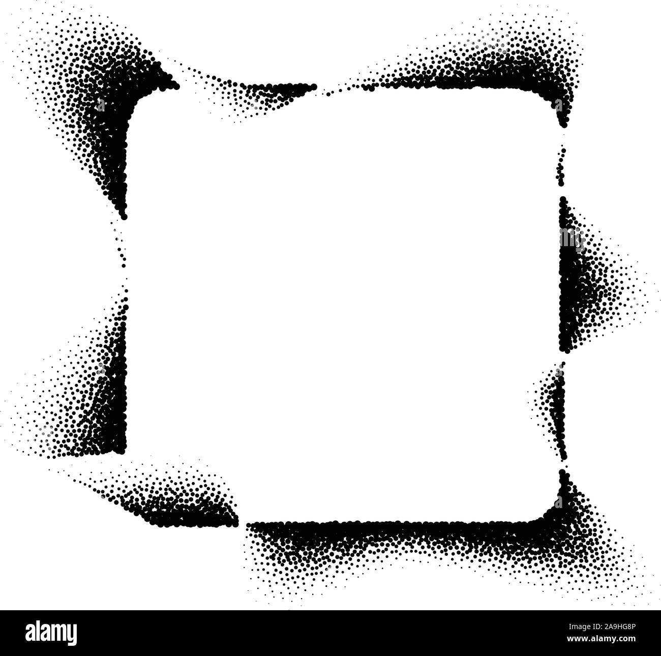 Dotted border wave Black and White Stock Photos & Images - Alamy